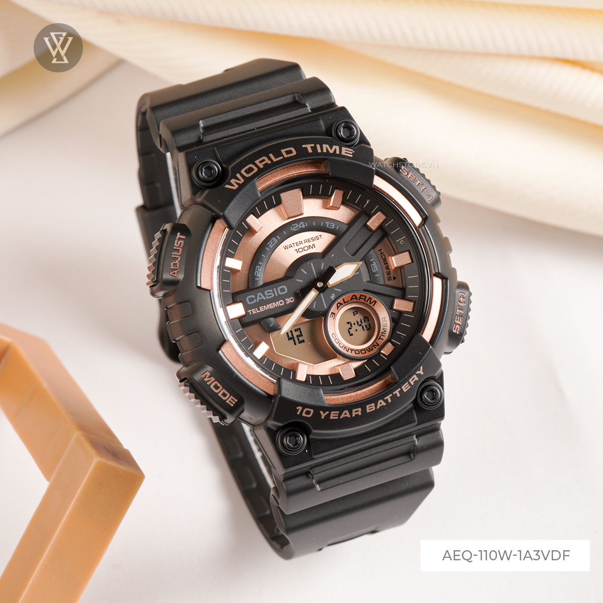 Đồng Hồ Casio Nam AEQ-110W-1A3VDF , Giá Tốt, Giao Ngay