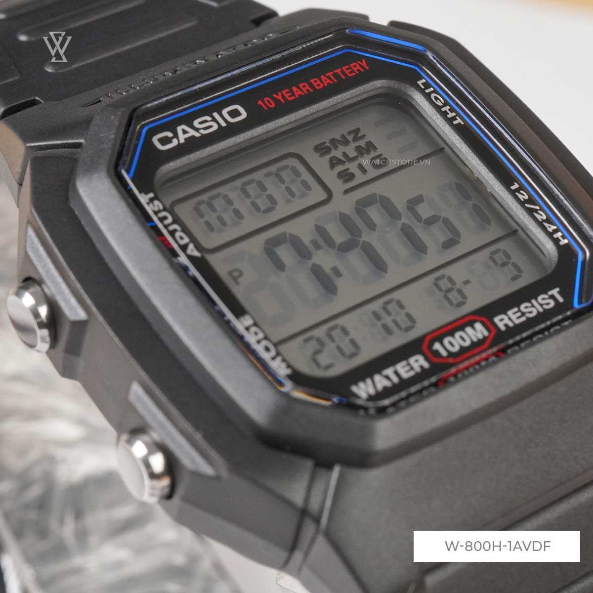 Đồng Hồ Casio Nam W-800H-1AVDF , Giá Tốt, Giao Ngay