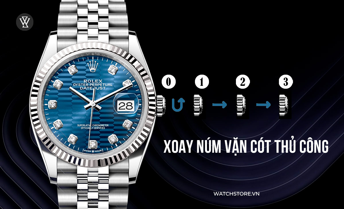 3 cách lên dây cót Rolex: tự động, thủ công và hộp xoay