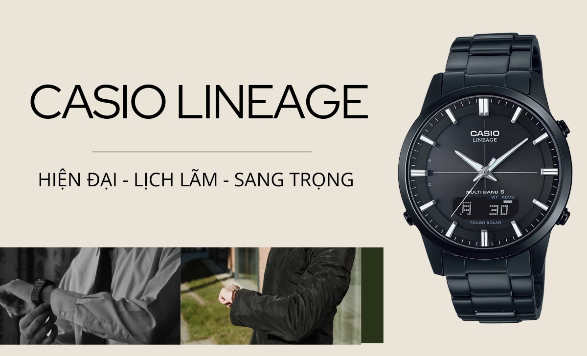 Chi Tiết Đồng Hồ Casio Lineage Wave Ceptor Tough Solar
