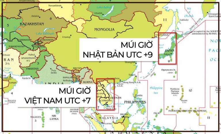 Chênh lệch múi giờ Nhật Bản và Việt Nam - Cách đổi múi giờ đồng hồ